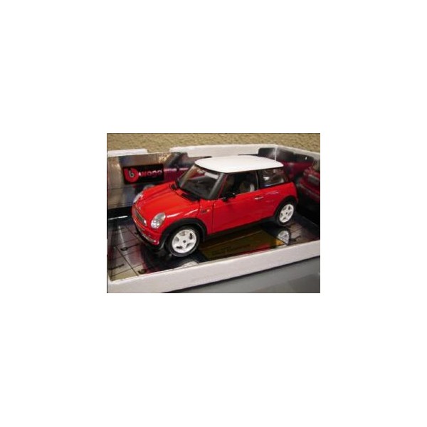 Miniature Mini Cooper Rouge/Blanche 2000 - francis miniatures