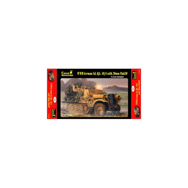 Maquette Sd. Kfz. 10/4 avec Flak30 20mm, 2emeGM - francis miniatures