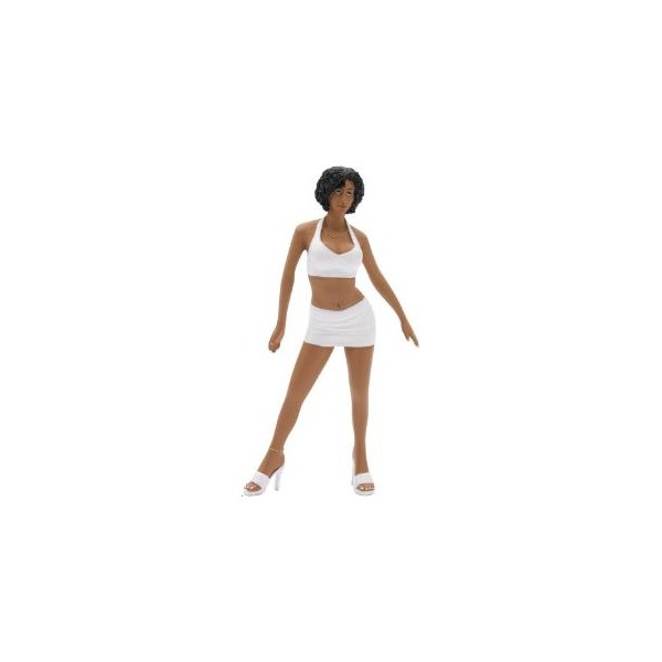 Figurine Pin-Up Candy Brune/blanc - francis miniatures