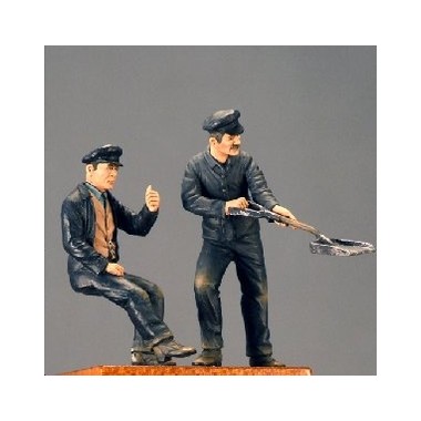 Figurines maquettes Cheminots allemands, 2emeGM - francis miniatures