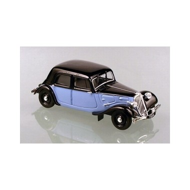 Miniature Citroen Traction 11 AL Noire / Bleue - francis miniatures