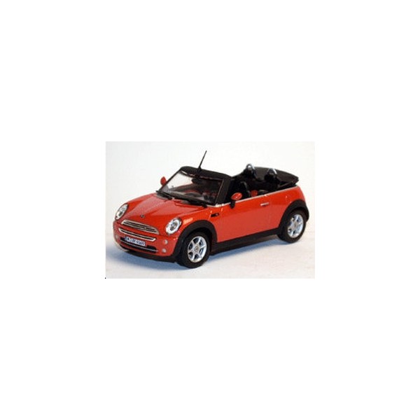 Miniature Cooper Mini Cabriolet Orange - francis miniatures