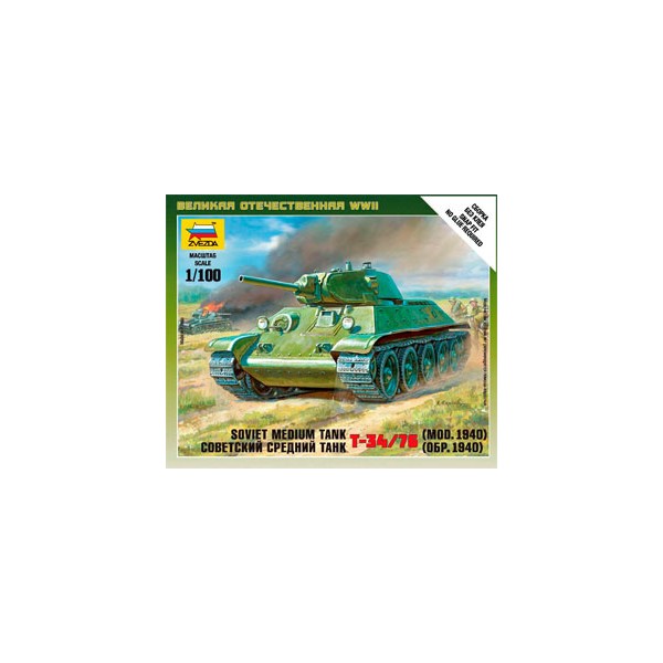Zvezda 6101 Maquette Soviet Medium Tank T-34/76 (mod.1940) - francis miniatures