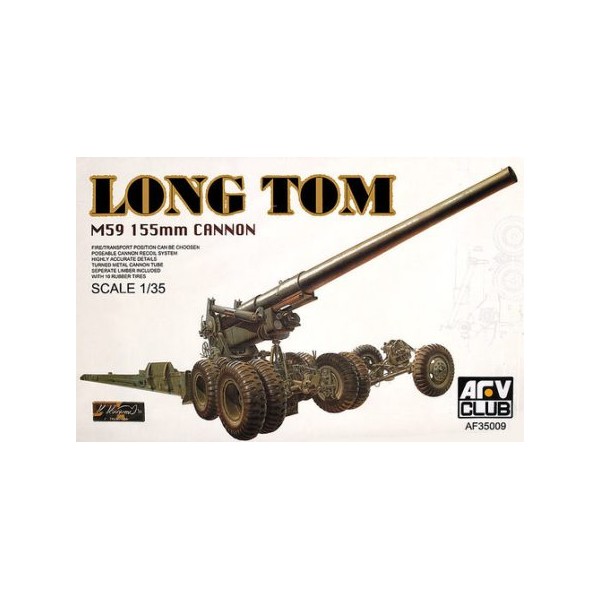 AFV 35009 Maquette Long Tom M59 155 mm Cannon - francis miniatures