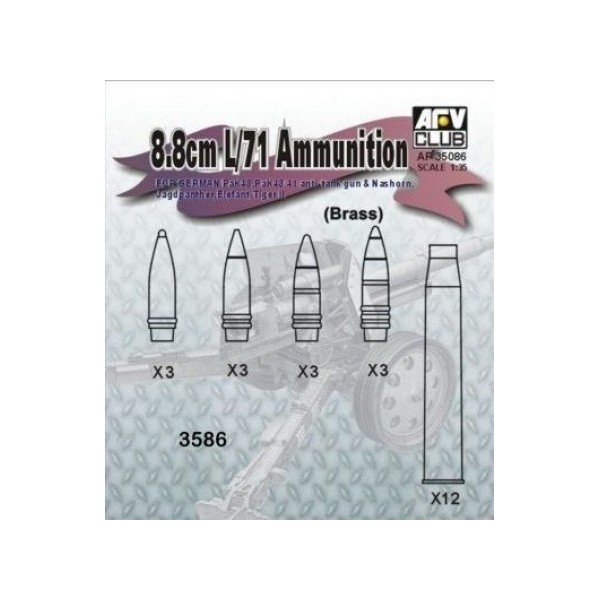AFV Club 35086 8.8cm L/71 Ammunition