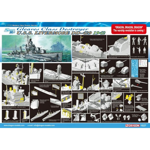 Maquette U.S.S. Livermore DD-429 1942 - francis miniatures