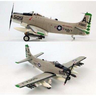 Hobby Master HM2908 Miniature AD-6 Skyraider USS Forrestal, VA-85 Black ...