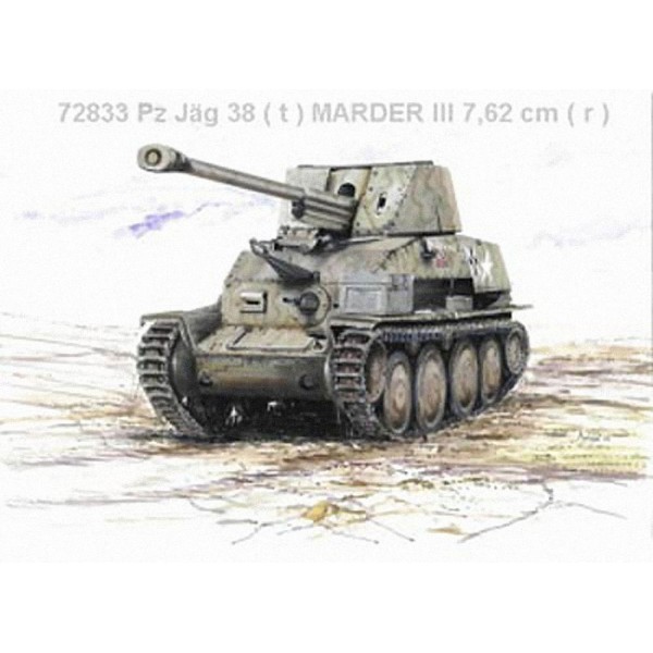 Maquette Pz Jag 38 (t) Marder III, 2emeGM 1943 - francis miniatures