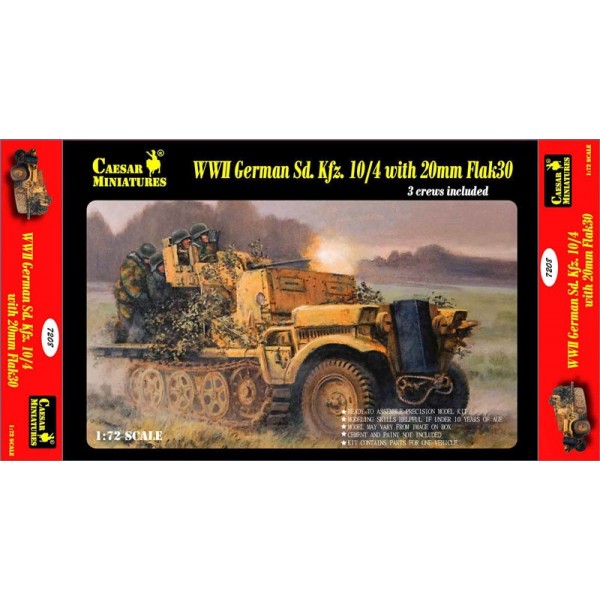 Maquette Sd. Kfz. 10/4 avec Flak30 20mm, 2emeGM - francis miniatures