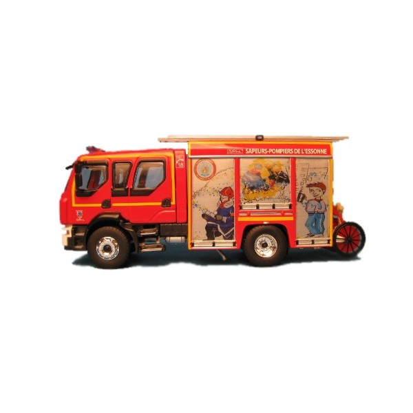 Miniature Renault Midlum Double cabine GIMAEX Pompiers Essonne ...