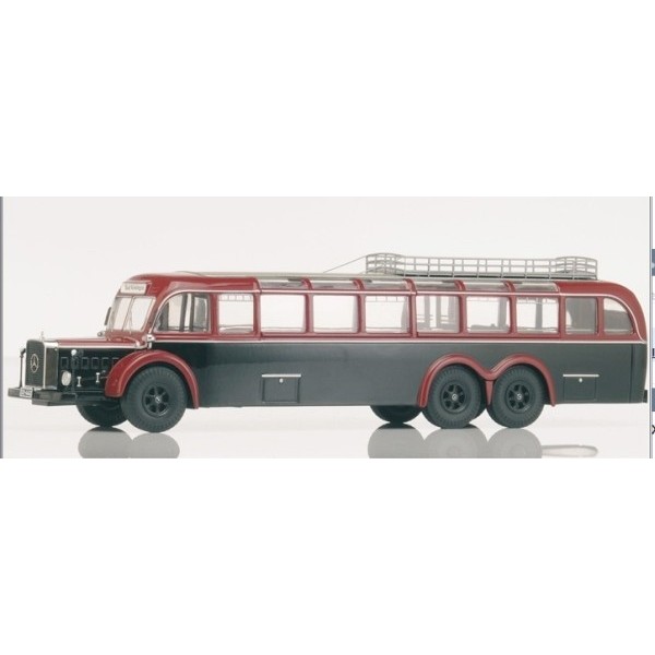 Miniature Mercedes O10000 Bus Rouge/Noir 1936 - francis miniatures