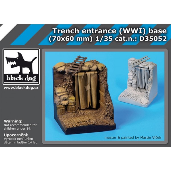 Black Dog D35052 Trench entrance WWI base - francis miniatures