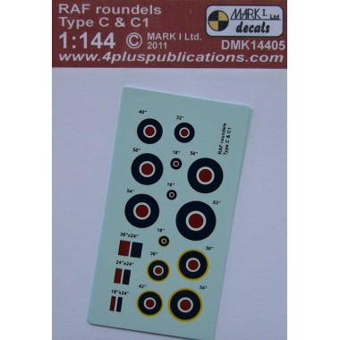 Mark 1 Decals 14405 Decals RAF roundels Type C&C1 - Francis Miniatures