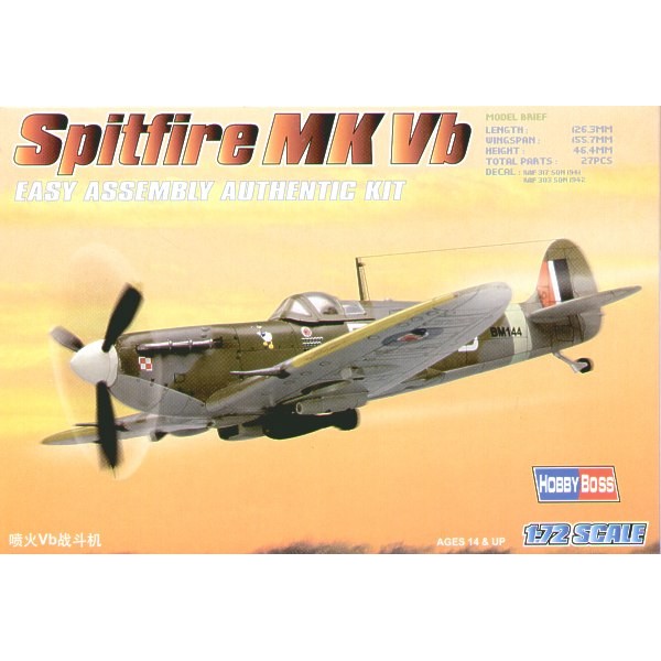 Hobby Boss 80212 Maquette Spitfire MK Vb - francis miniatures